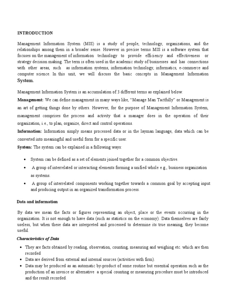 Mis & Erp | PDF | Decision Support System | Information System