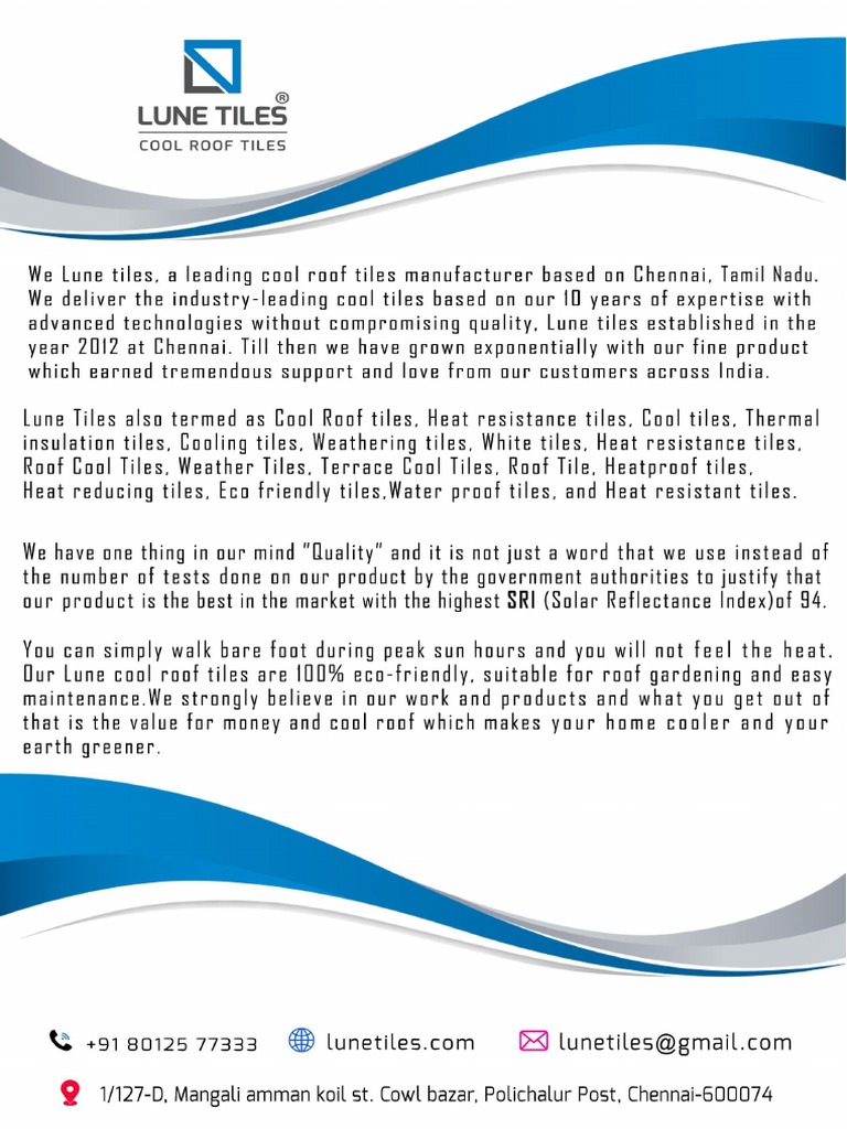 Lune Tiles Pamphlet 2021 | PDF