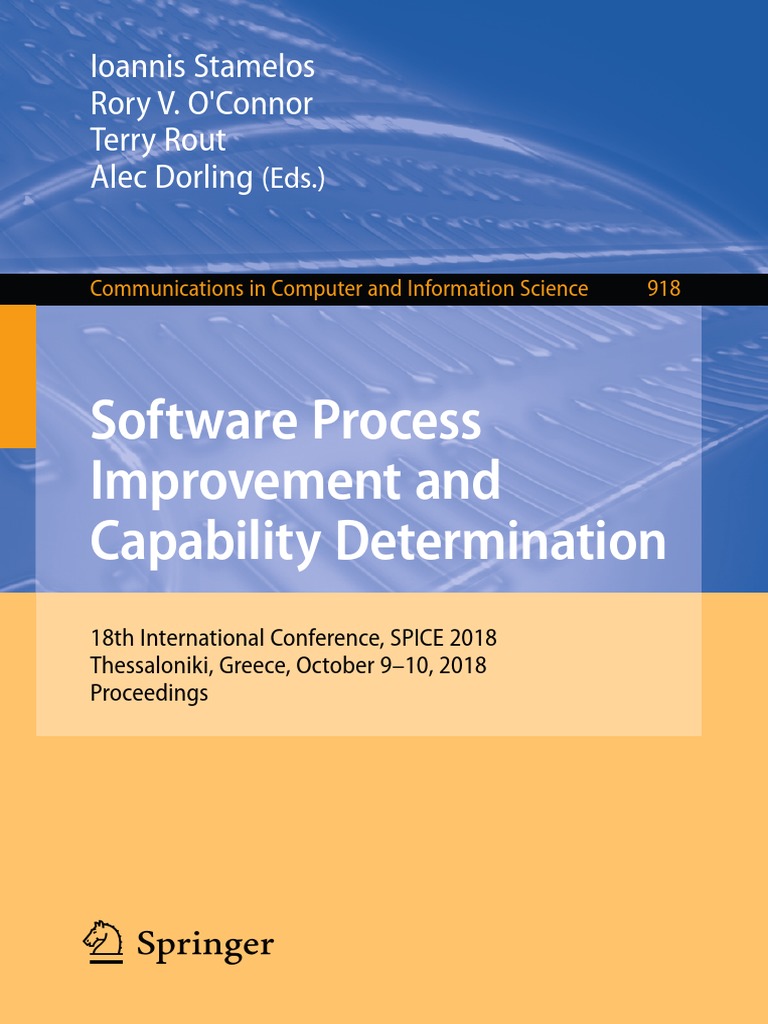 Software Process Improvement and Capability Determination 2018 | PDF | Computing