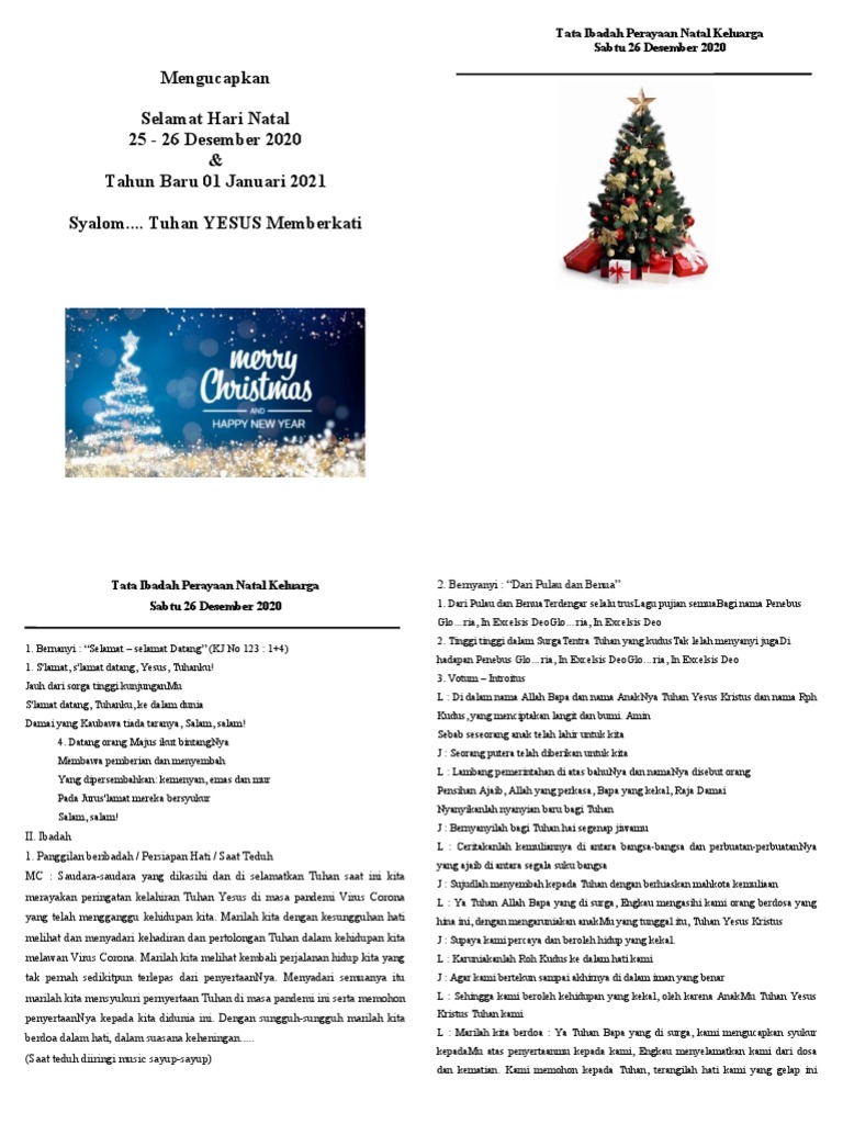 Tata Ibadah Perayaan Natal 2 | PDF