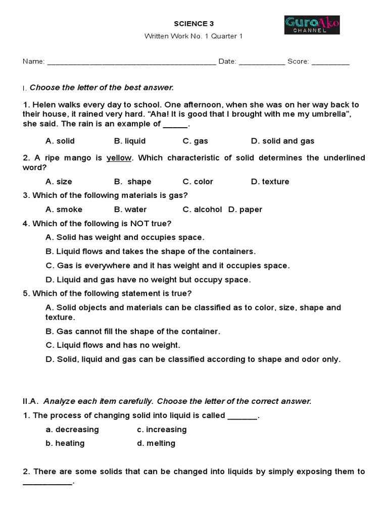 Understanding States of Matter: An Analysis of Changes Between Solids ...