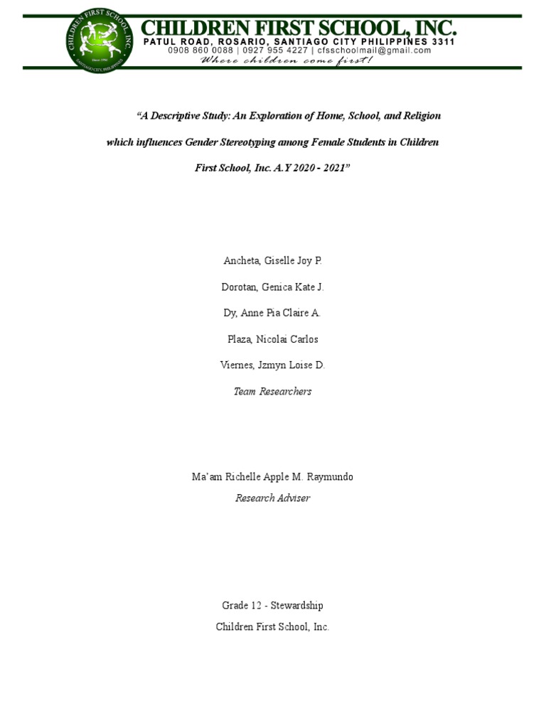 Group8 Research Proposal | PDF | Gender Studies | Gender