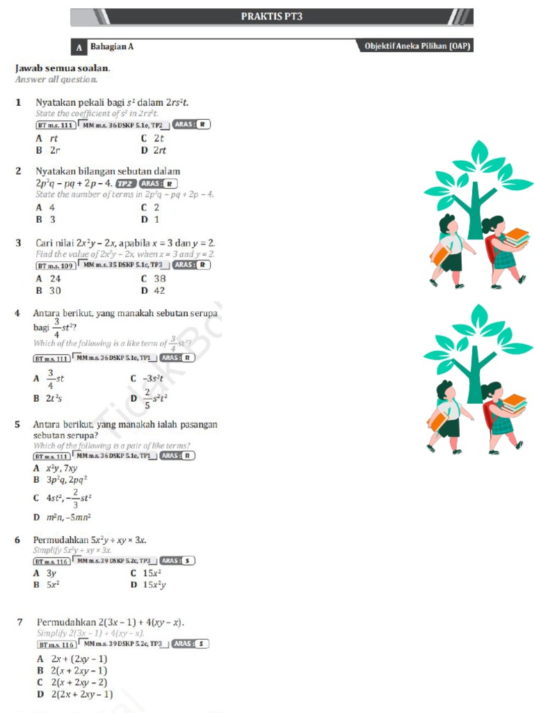 Revision Chapter 5 Form 1 | PDF