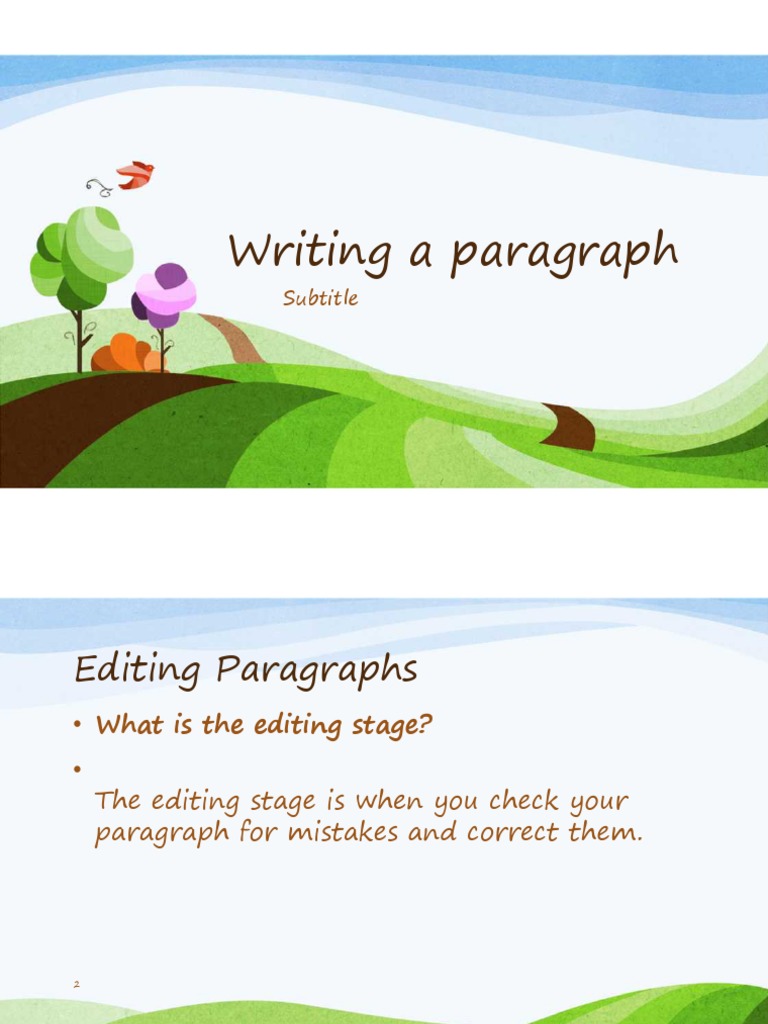 Writing A Paragraph | PDF | Paragraph | Standardized Tests