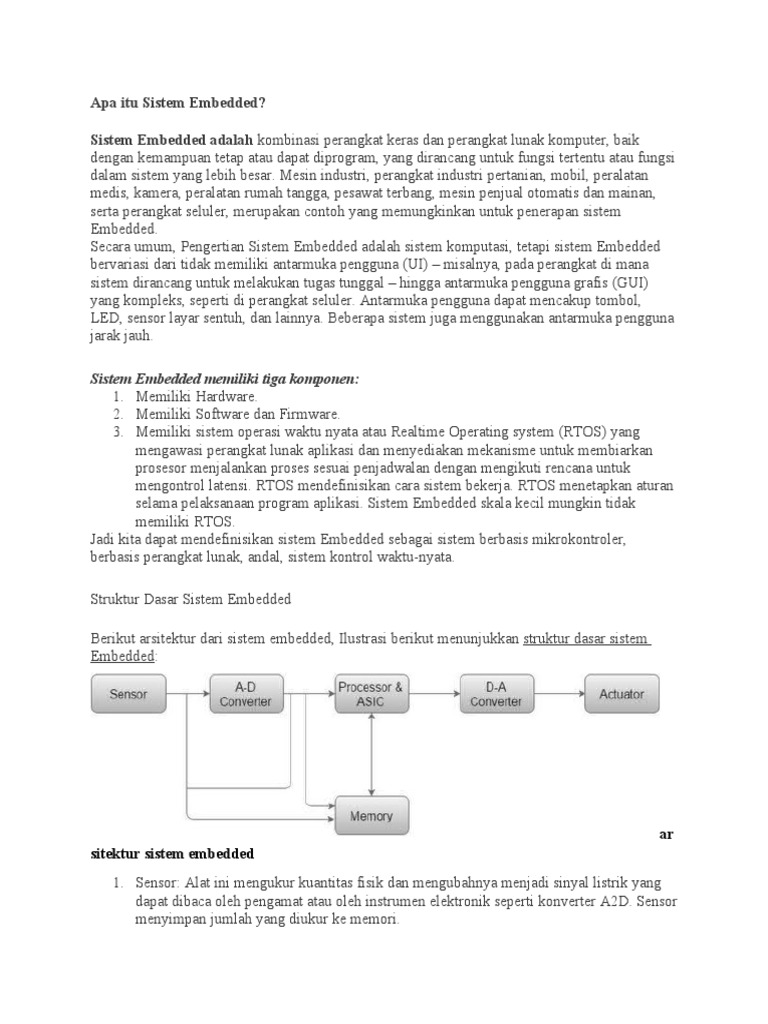 Apa Itu Sistem Embedded | PDF