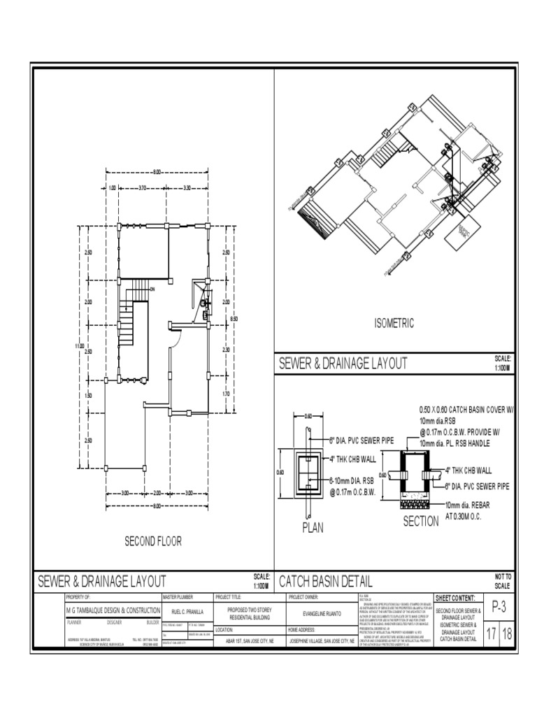 Sewer & Drainage Layout: Isometric | PDF