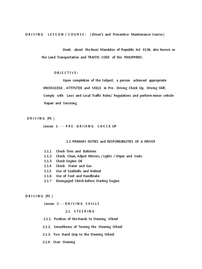 OLPCC Driving Course | PDF | Traffic | Traffic Light