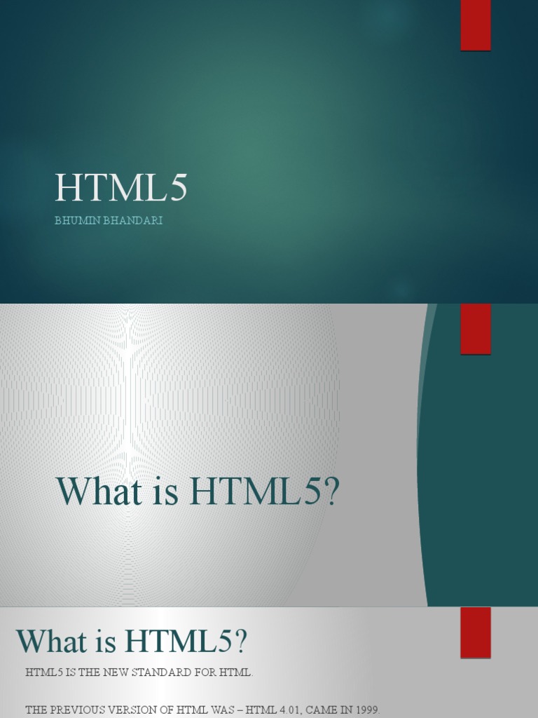 HTML 5 | PDF | Html5 | Html Element