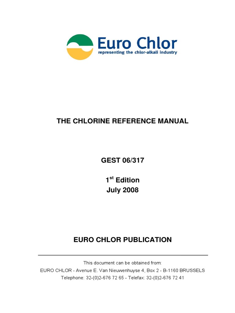 The Chlorine Reference Manual | PDF | Chemical Substances | Materials