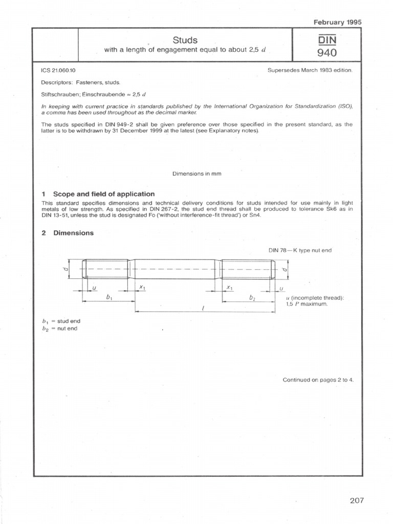 Din 940 | PDF