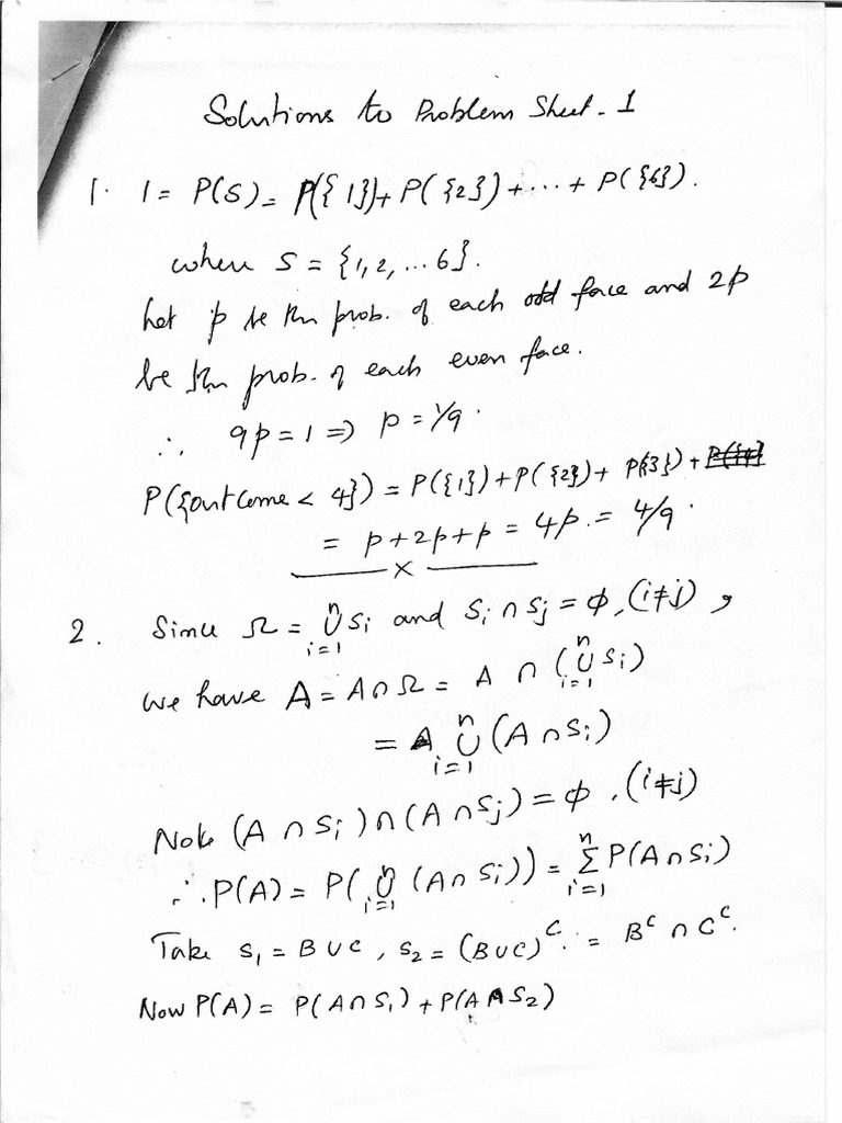 Solution Set 1 MA2040 IITM | PDF