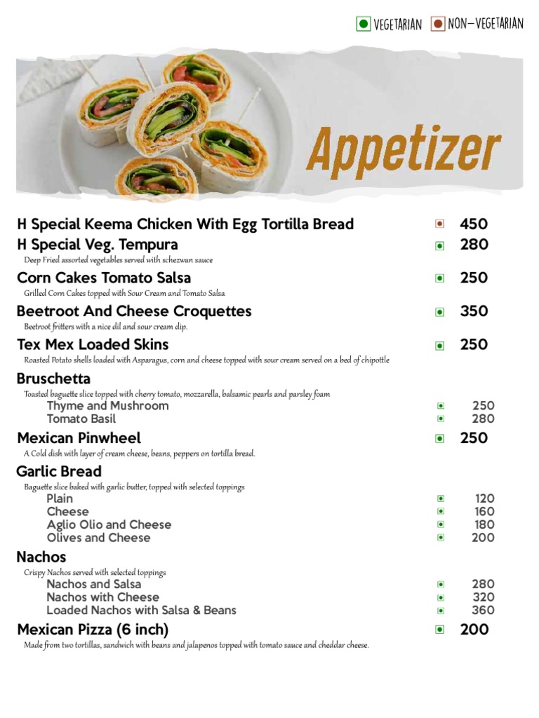 Continental - Menu | PDF | Salad | Burrito