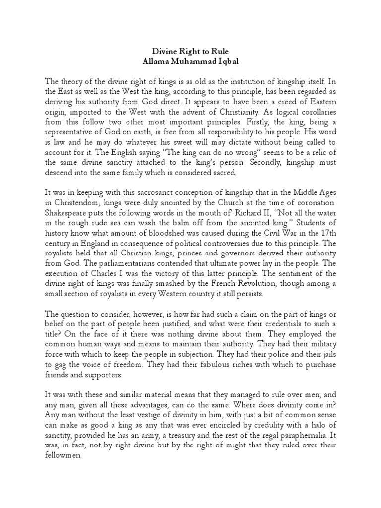 Divine Right To Rule | PDF | Muhammad | Religious Belief And Doctrine