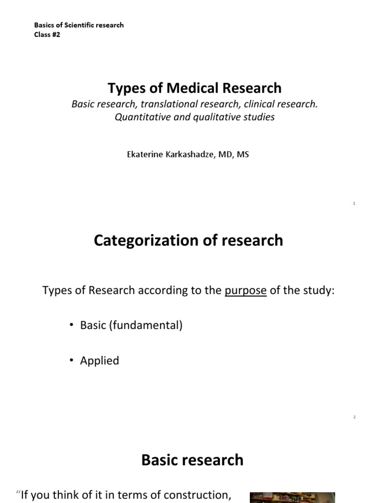 Types of Medical Research | PDF | Clinical Trial | Genome
