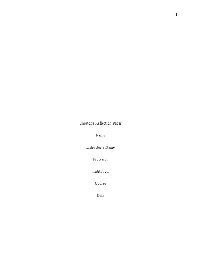 Capstone Reflection Paper - Edited | PDF | Nursing | Pandemic