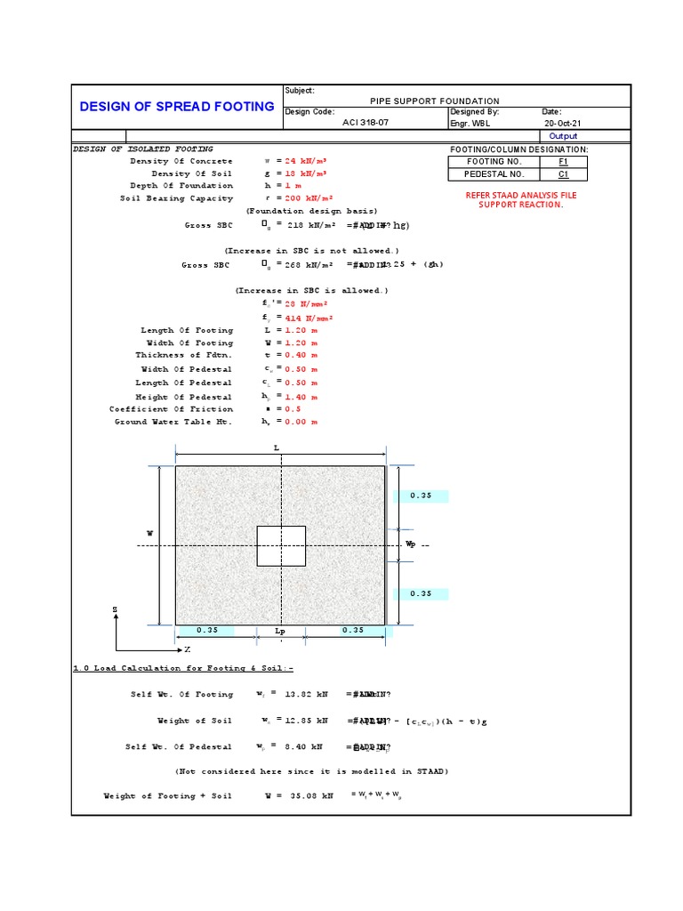 Design Footings | PDF | Buoyancy | Bending
