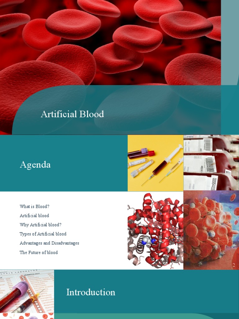 Artificial Blood Artificial Blood: Presenter Name | PDF | Blood | Red ...