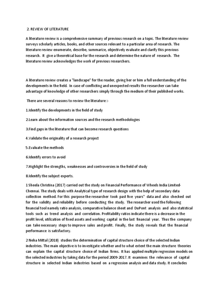 Literature Review | PDF | Capital Structure | Economies