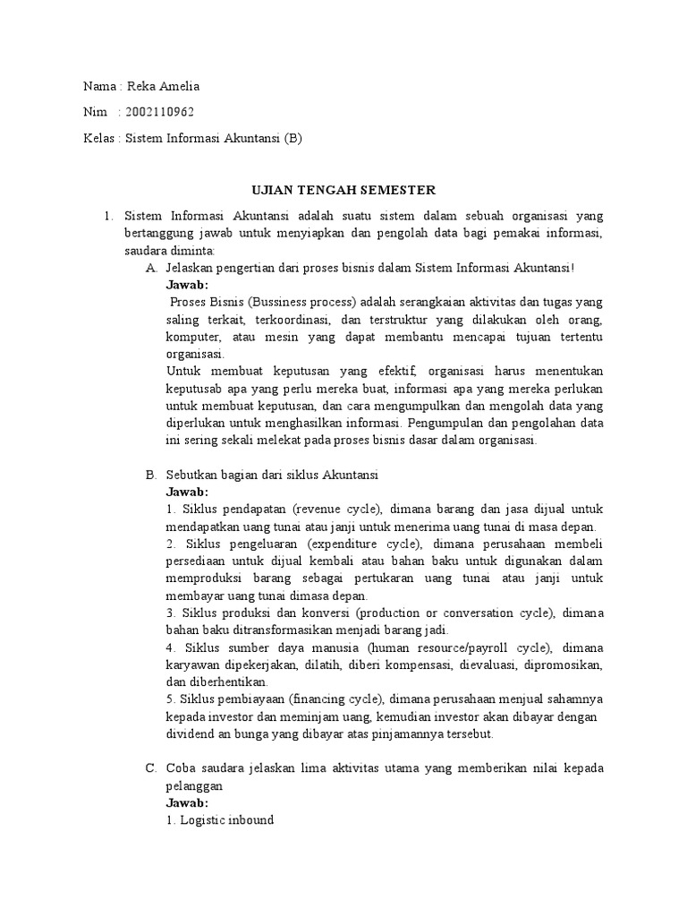 Reka Amelia - 2002110962 (UTS SIA) | PDF