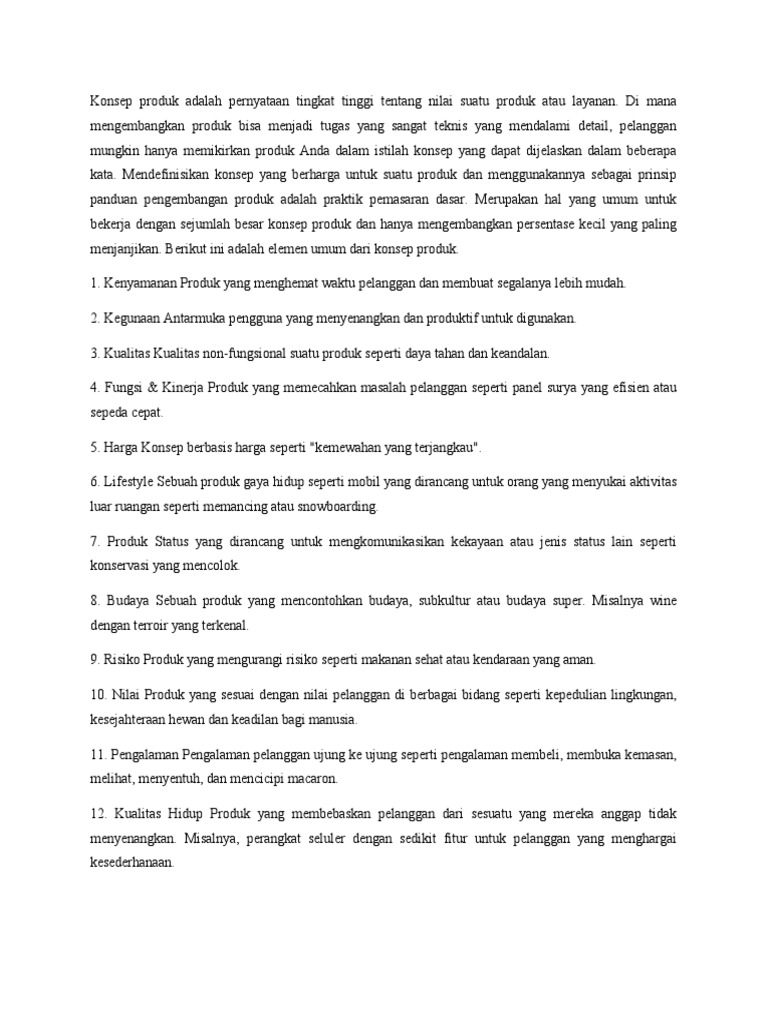 Konsep Nilai Produk | PDF | Bisnis