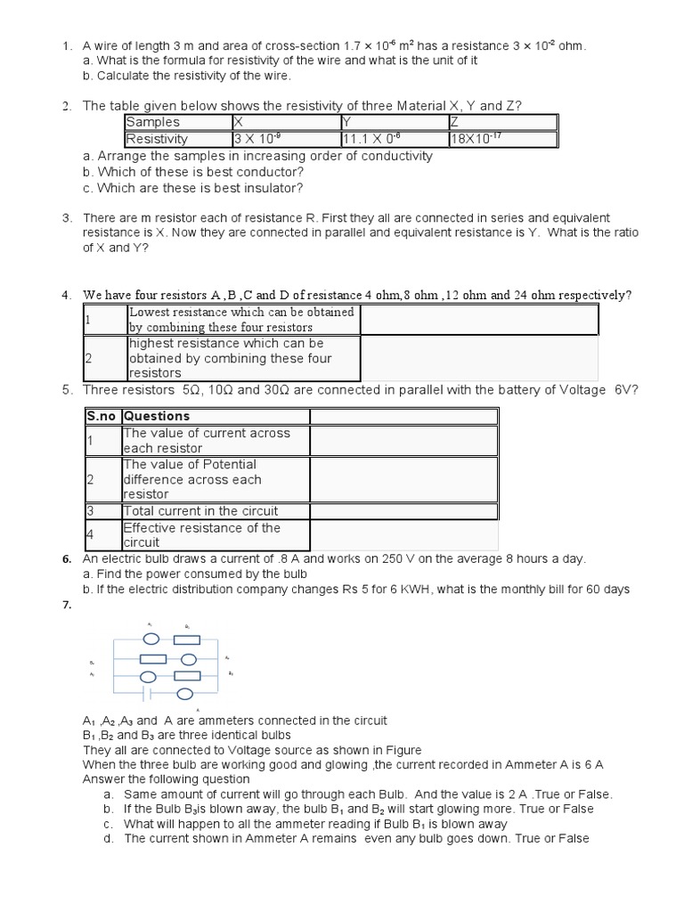 10th Class Physics | PDF | Electrical Resistance And Conductance ...