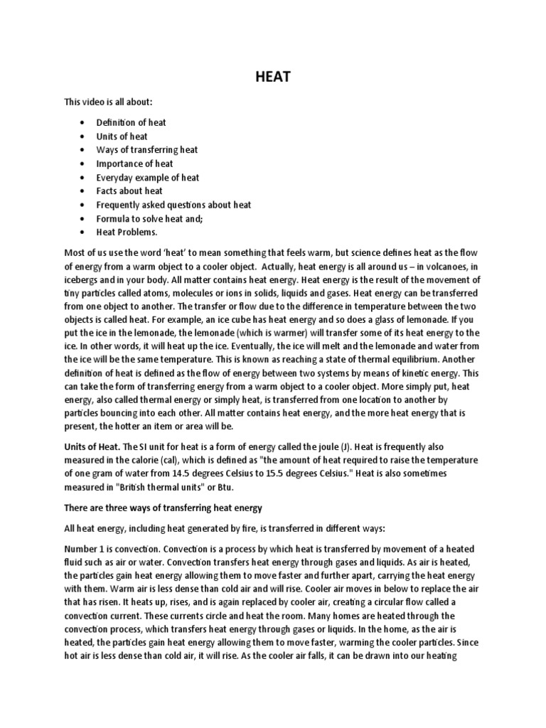 Physics Script | PDF | Heat | Heat Transfer