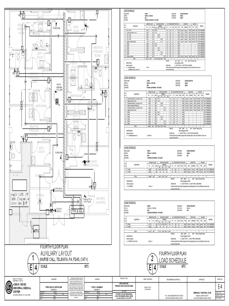 Proposed floor plan layout for a negative pressure isolation ward with ...