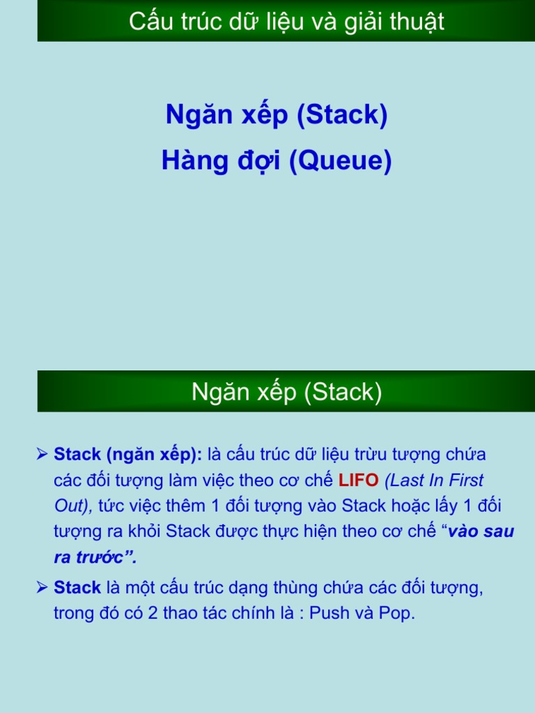 Bai05 StackQueue | PDF Bai05 StackQueue | PDF