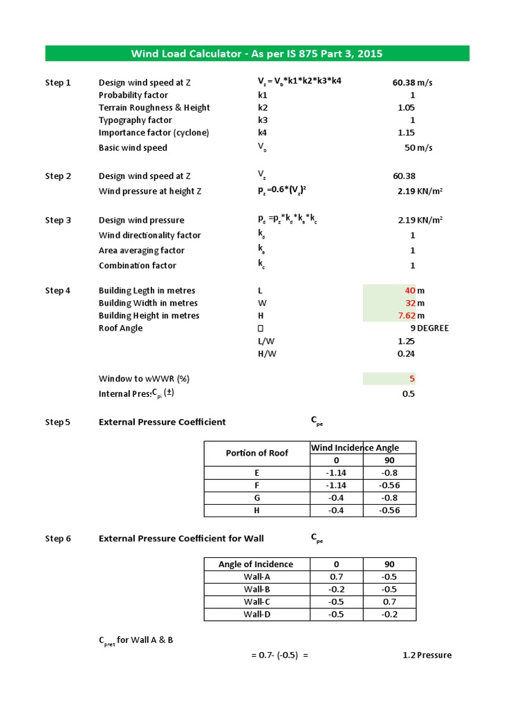 Wind Load Calculation | PDF | Truss | Civil Engineering