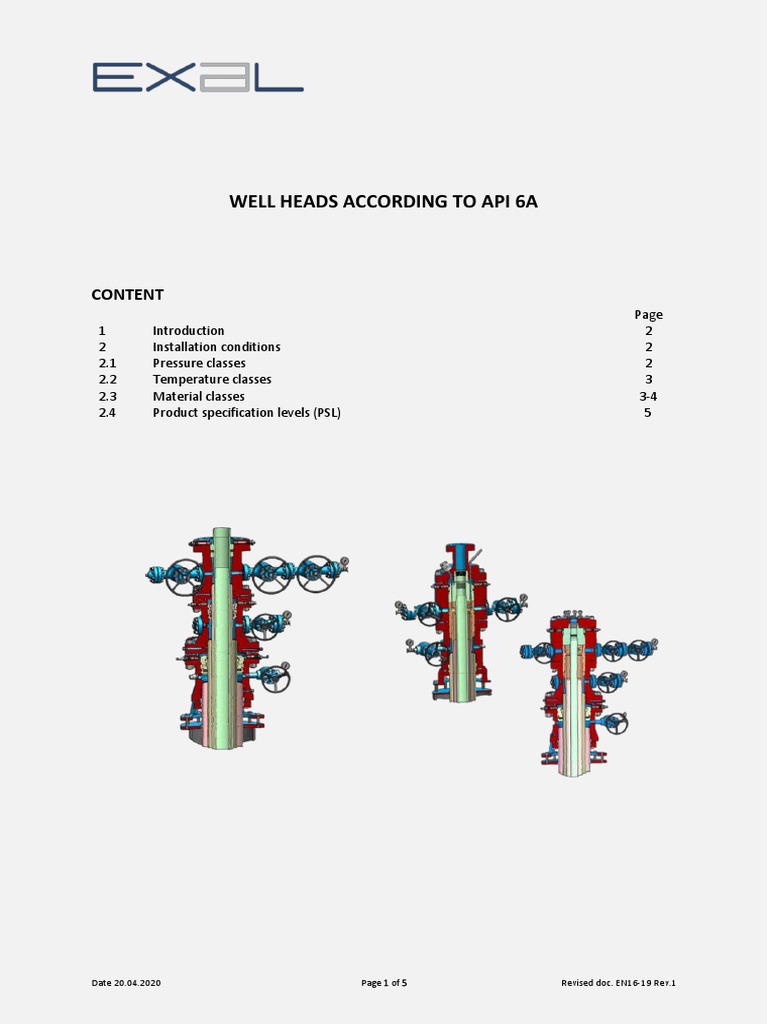 Well Heads According To Api 6a | PDF | Casing (Borehole) | Blowout ...