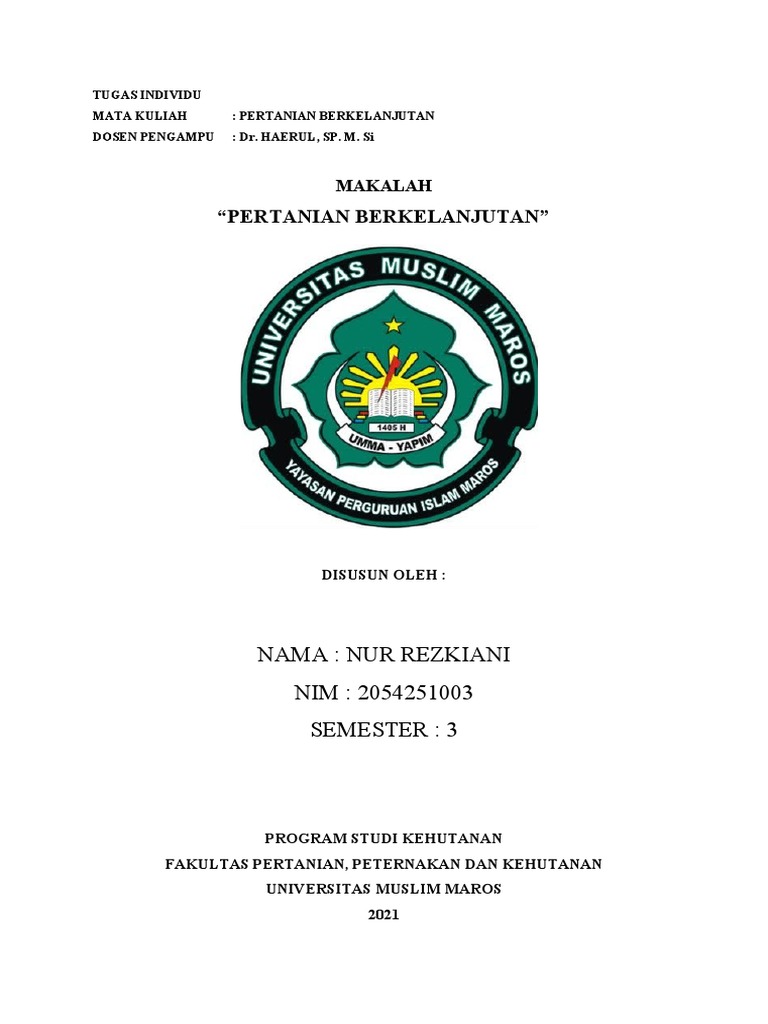Makalah Pertanian Berkelanjutan | PDF Makalah Pertanian Berkelanjutan | PDF