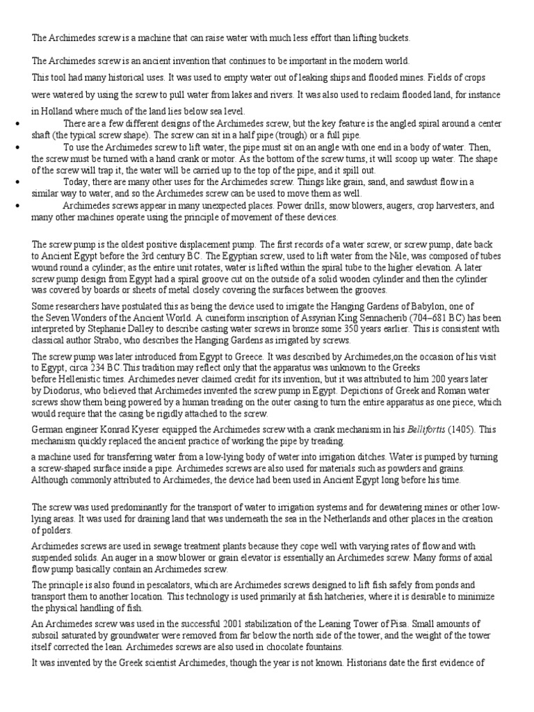 Archimed Machine | Download Free PDF | Mechanical Engineering | Machines
