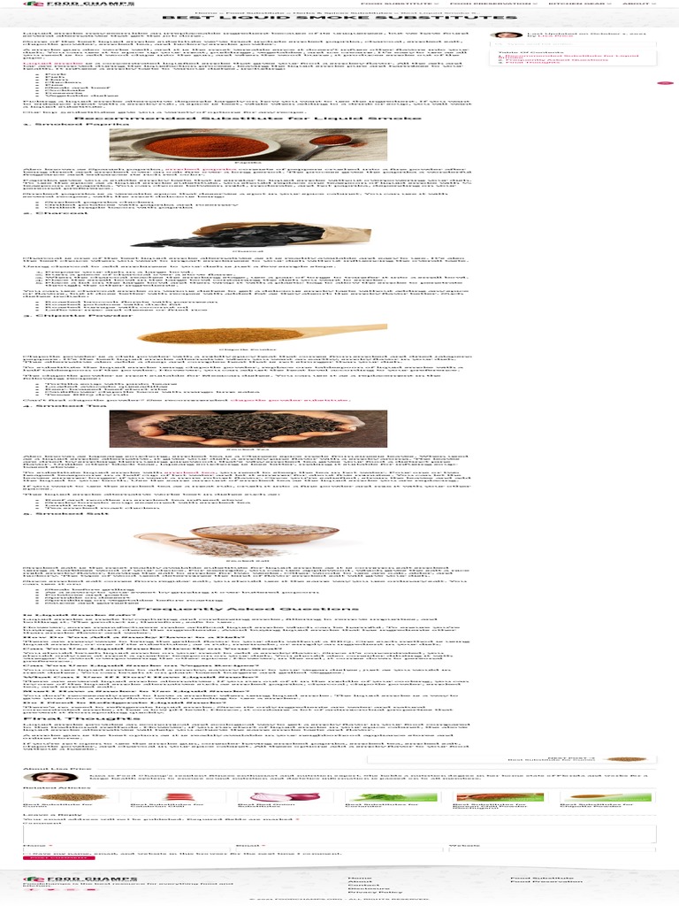 Liquid Smoke Substitute - 5 Alternatives For That Smokey Taste | PDF ...