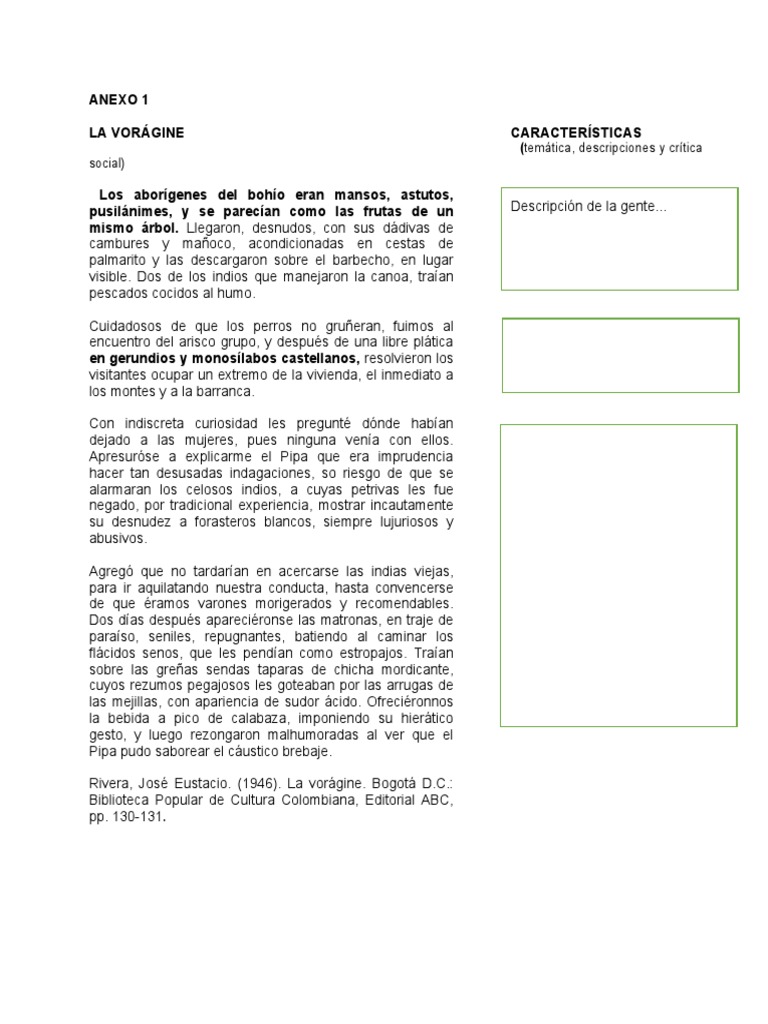 Anexo 1 - La Voragine | PDF