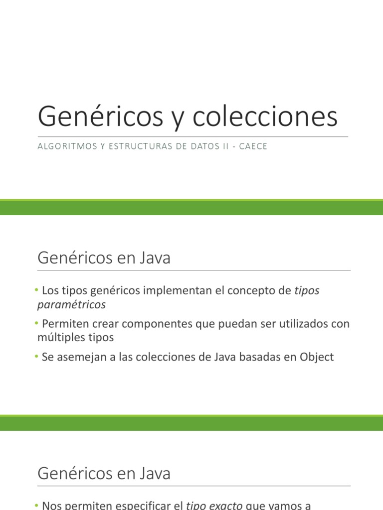 Clase 4 - Genéricos y Colecciones | PDF | Herencia (Programación Orientada a Objetos) | Java ...