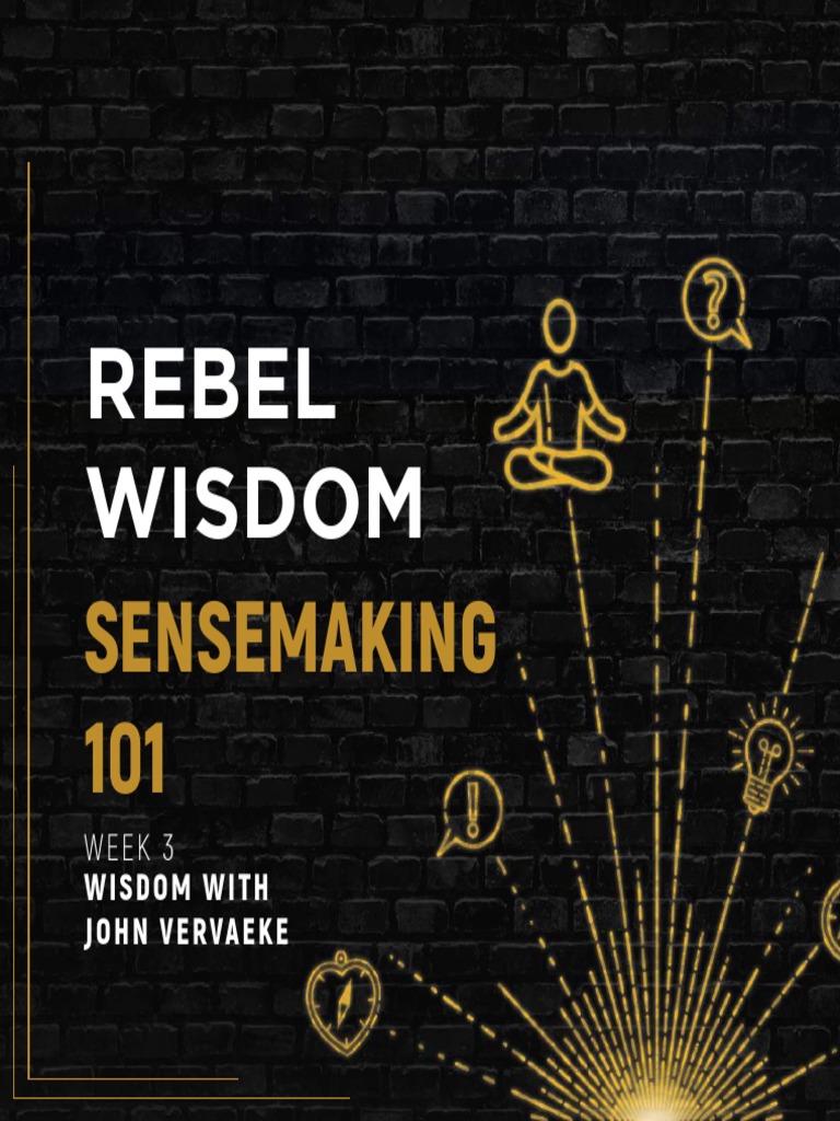 Rebel Wisdom: Sensemaking 101 | PDF | Wisdom | Virtue