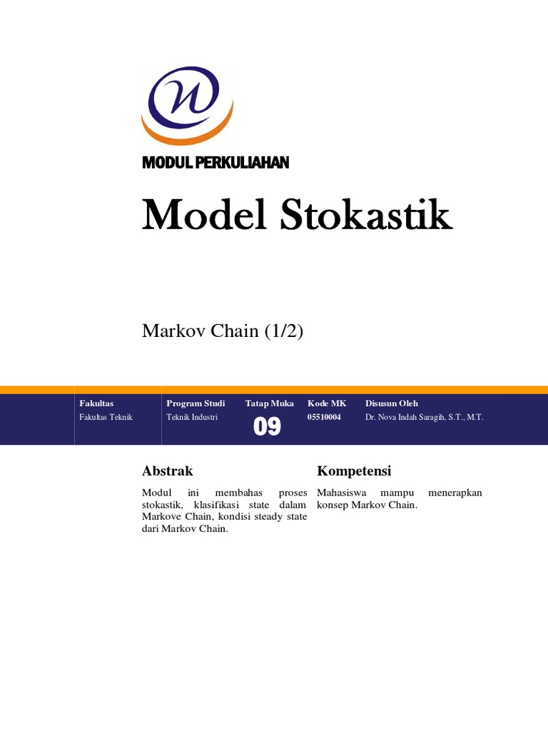 Modul 9 Model Stokastik | PDF | Markov Chain | Stochastic Process