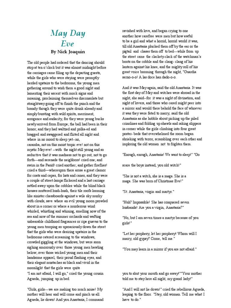May Day Eve: by Nick Joaquin | PDF