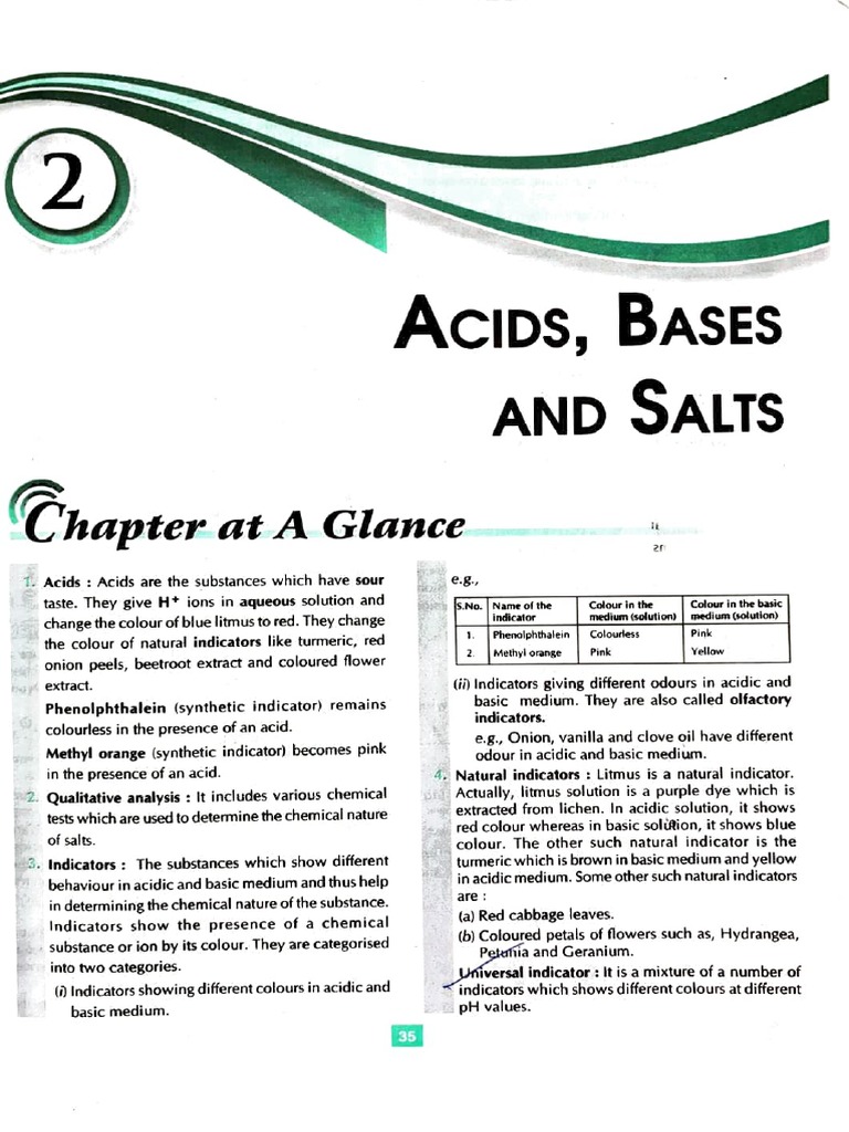 CH 2 SCIENCE Class 10 | PDF | Hydroxide | Ph