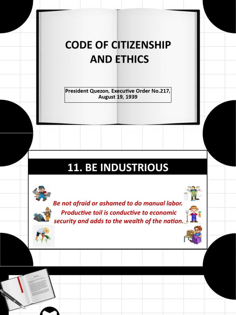 Code of Citizenship and Ethics: President Quezon, Executive Order No ...