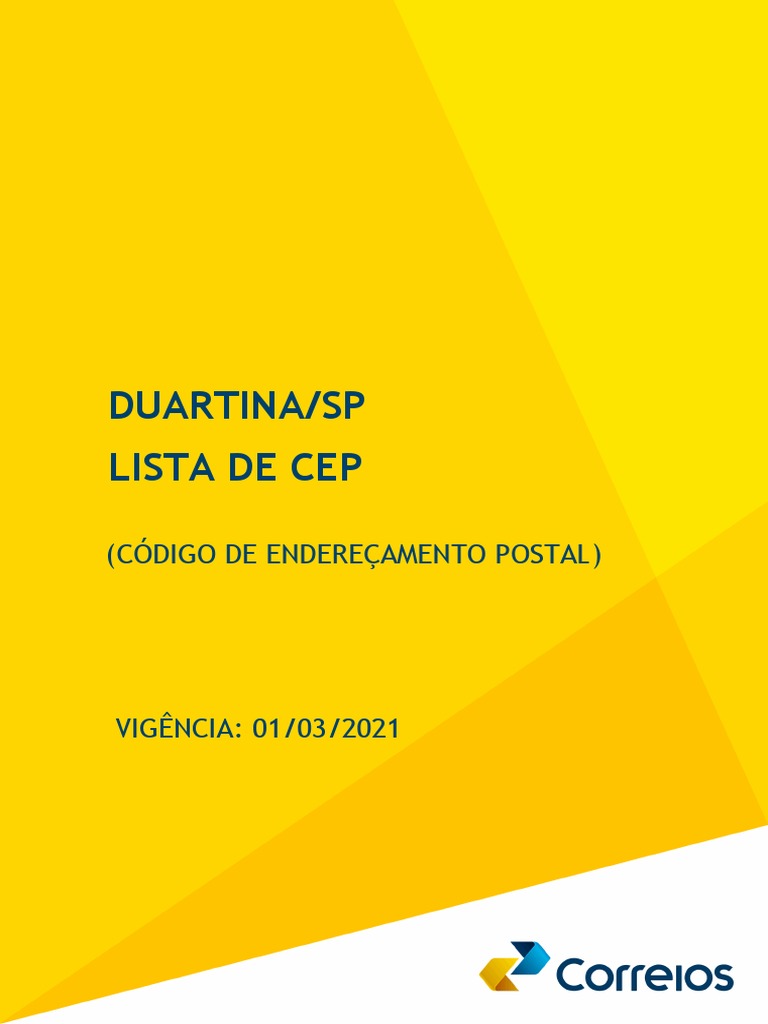 Guia Cep Novo | PDF | Endereço (Geografia) | Transporte de mercadorias