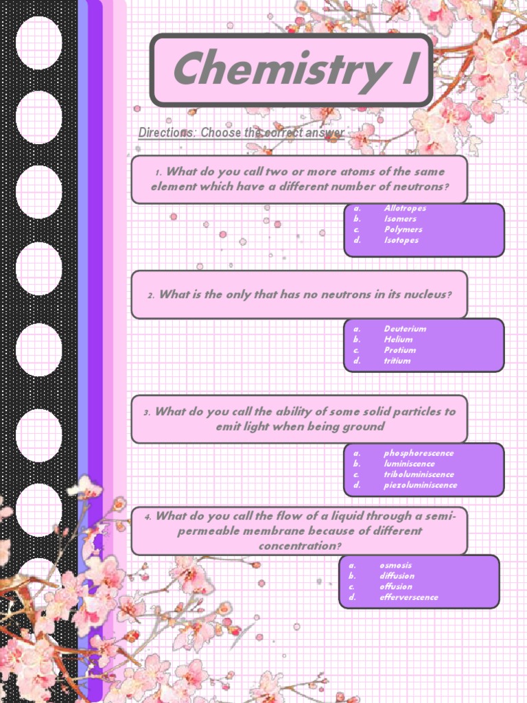 Science Reviewer (Chemistry) | PDF | Chemical Elements | Chemistry
