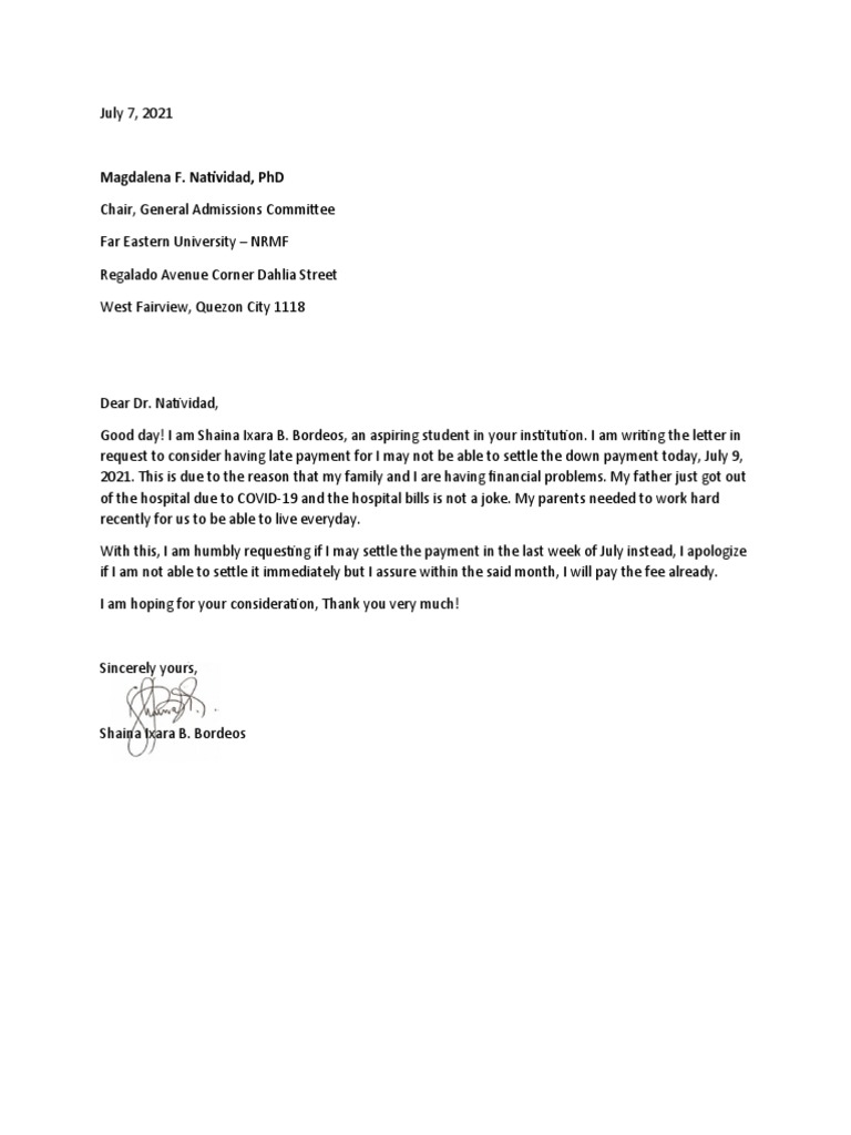 Reconsideration Letter | PDF