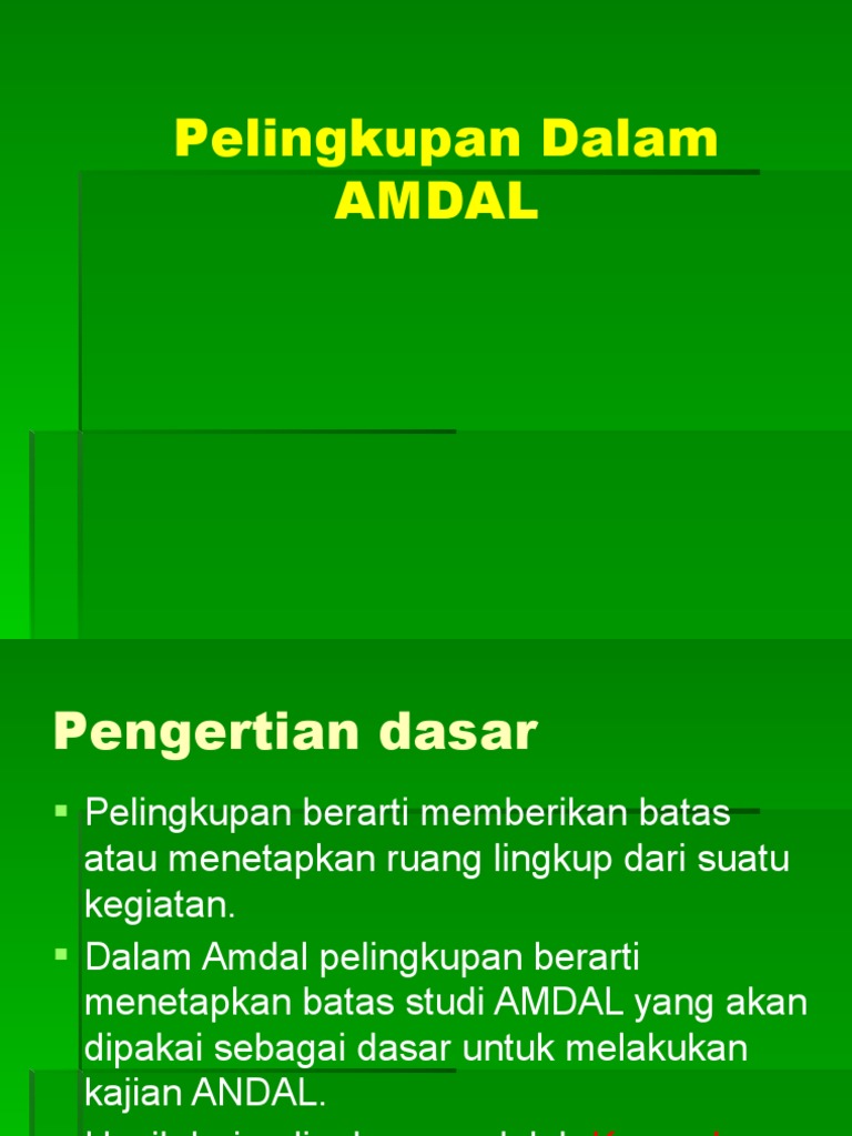 Pelingkupan Dalam AMDAL | PDF