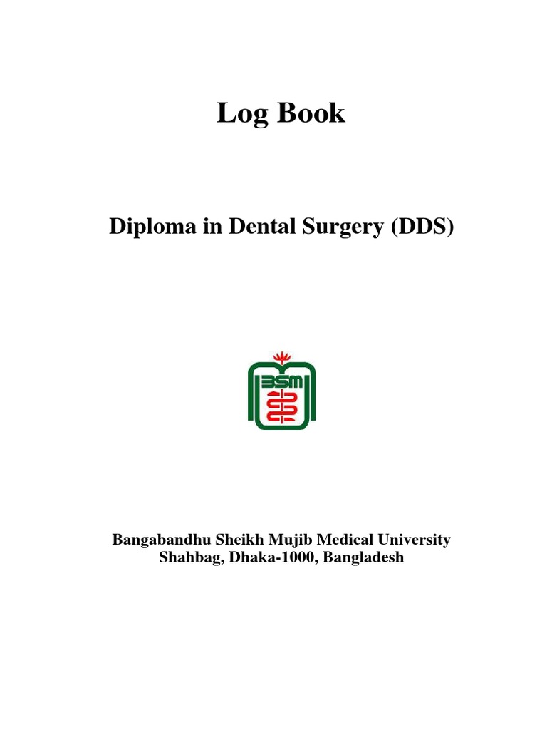 Dds Logbook 2012 | PDF | Orthodontics | Dental Degree