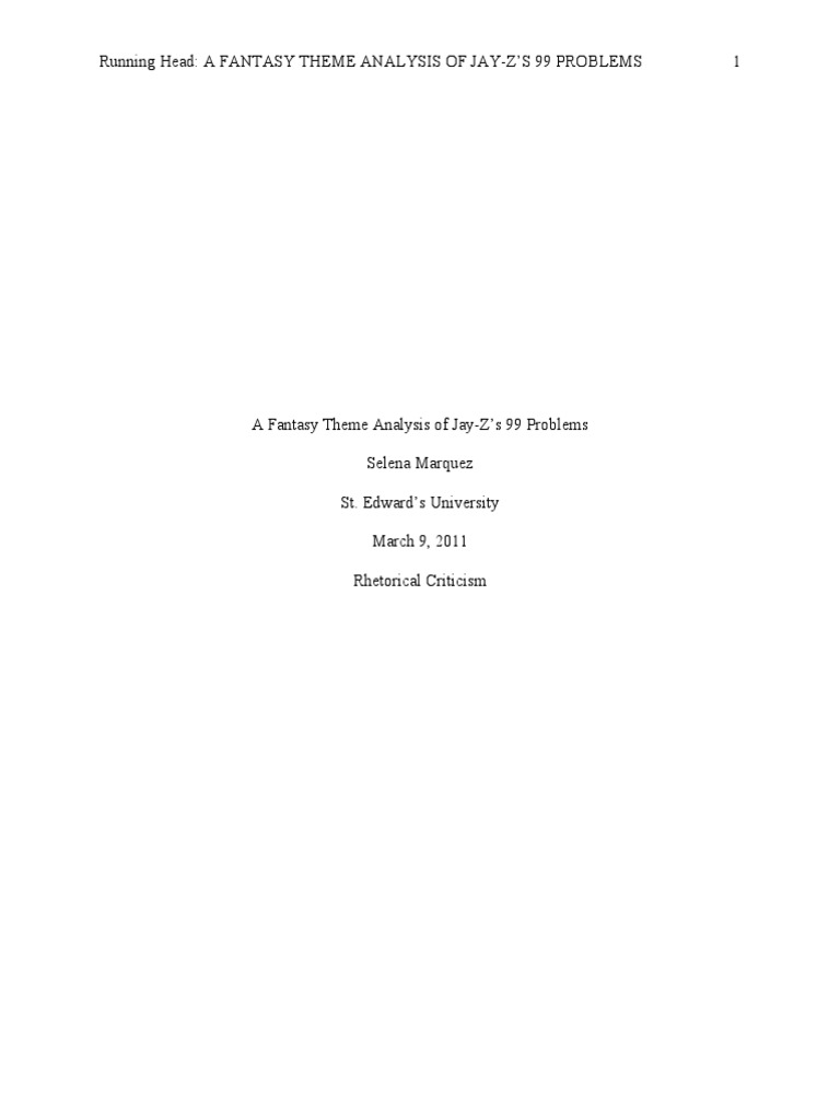 Fantasy Theme Method Essay | PDF | Social Science