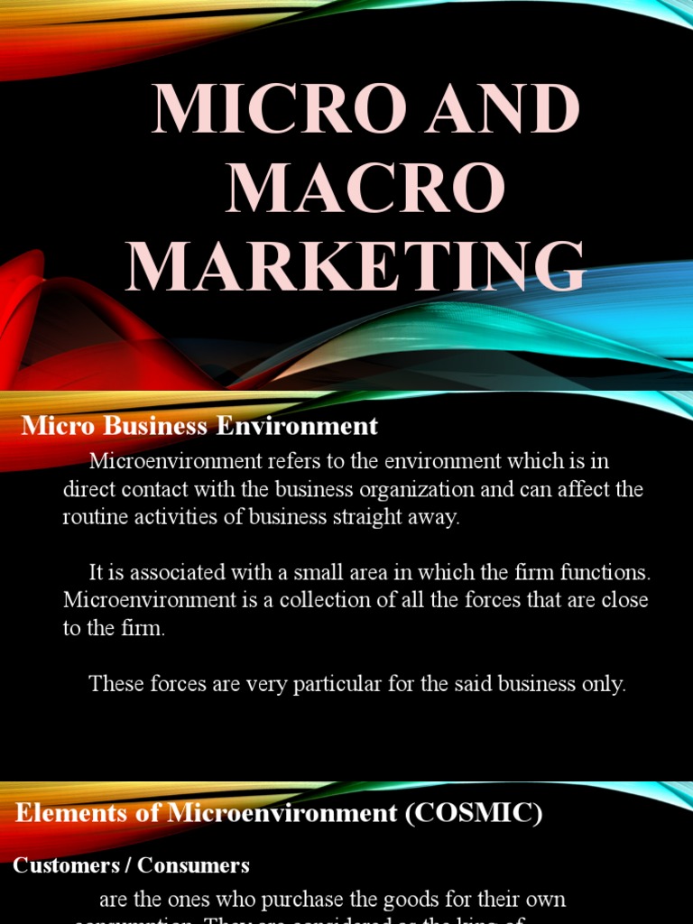 Micro and Macro Marketing | PDF | Marketing | Customer