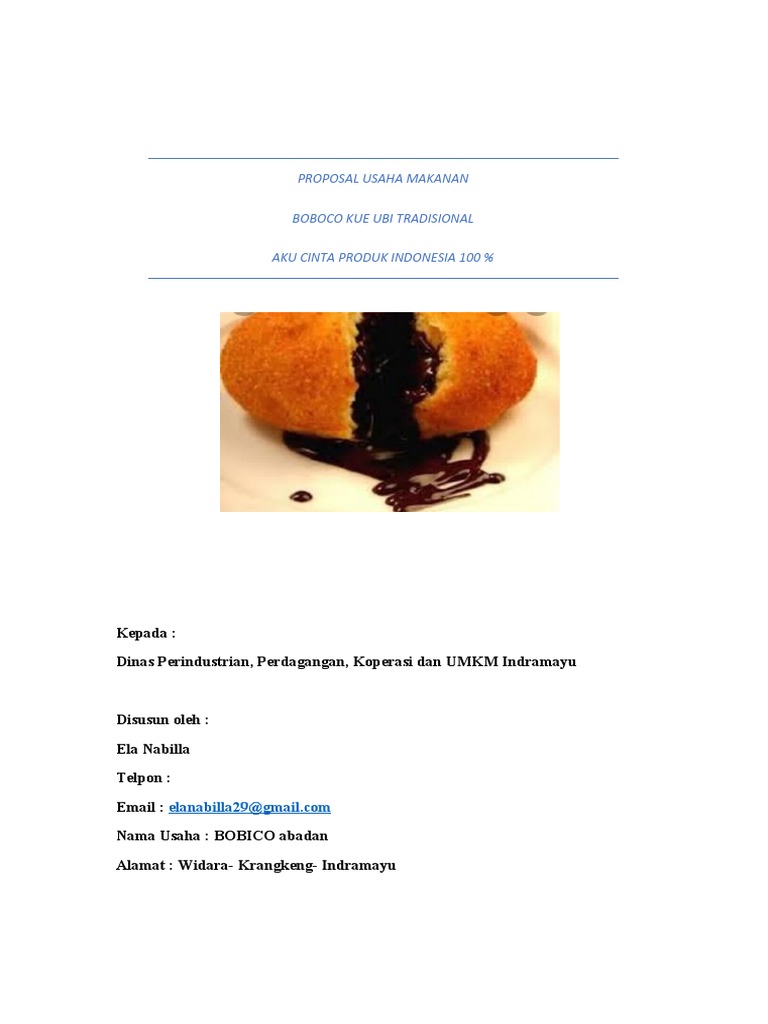 Contoh Proposal Umkm Pdf