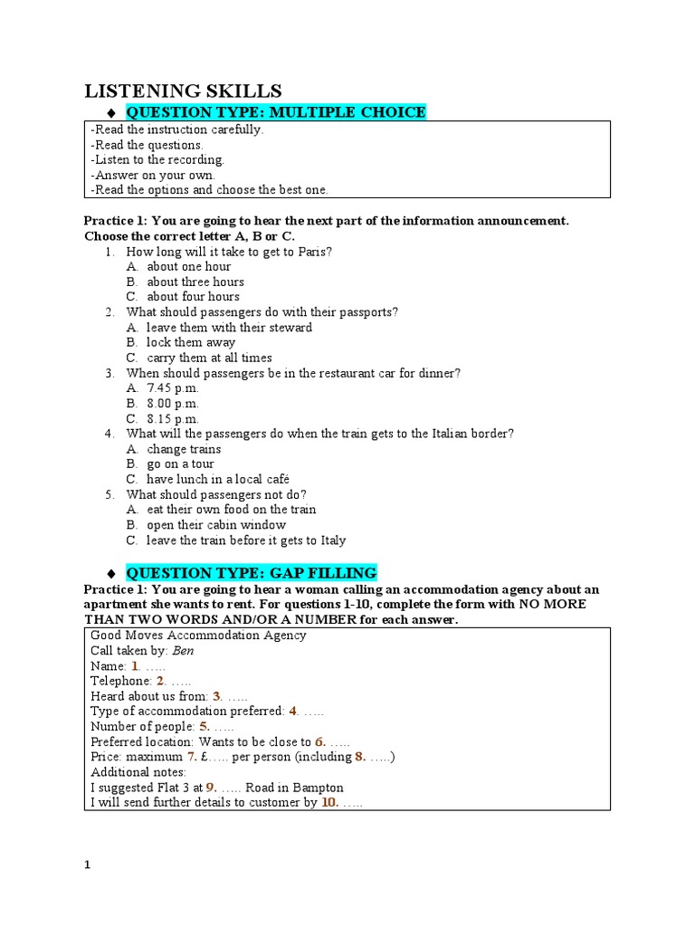 English 3 - Session 5 - Listening Skills | PDF