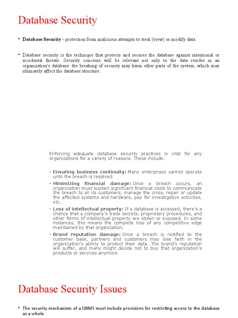 Database Security | PDF | Databases | Encryption